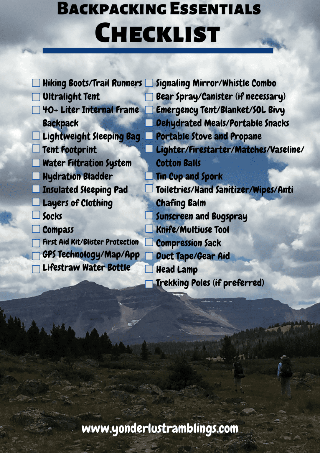 Complete Backpacking Checklist: Must Have Essentials for Your Hike
